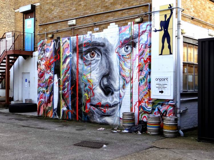 David Walker x Jim Vision /// Murs à 4 mains dans Shoreditch, Londres