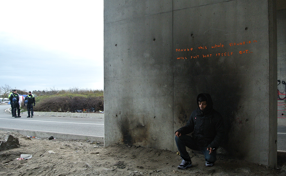 Banksy /// Steve Jobs dans la "Jungle" de Calais