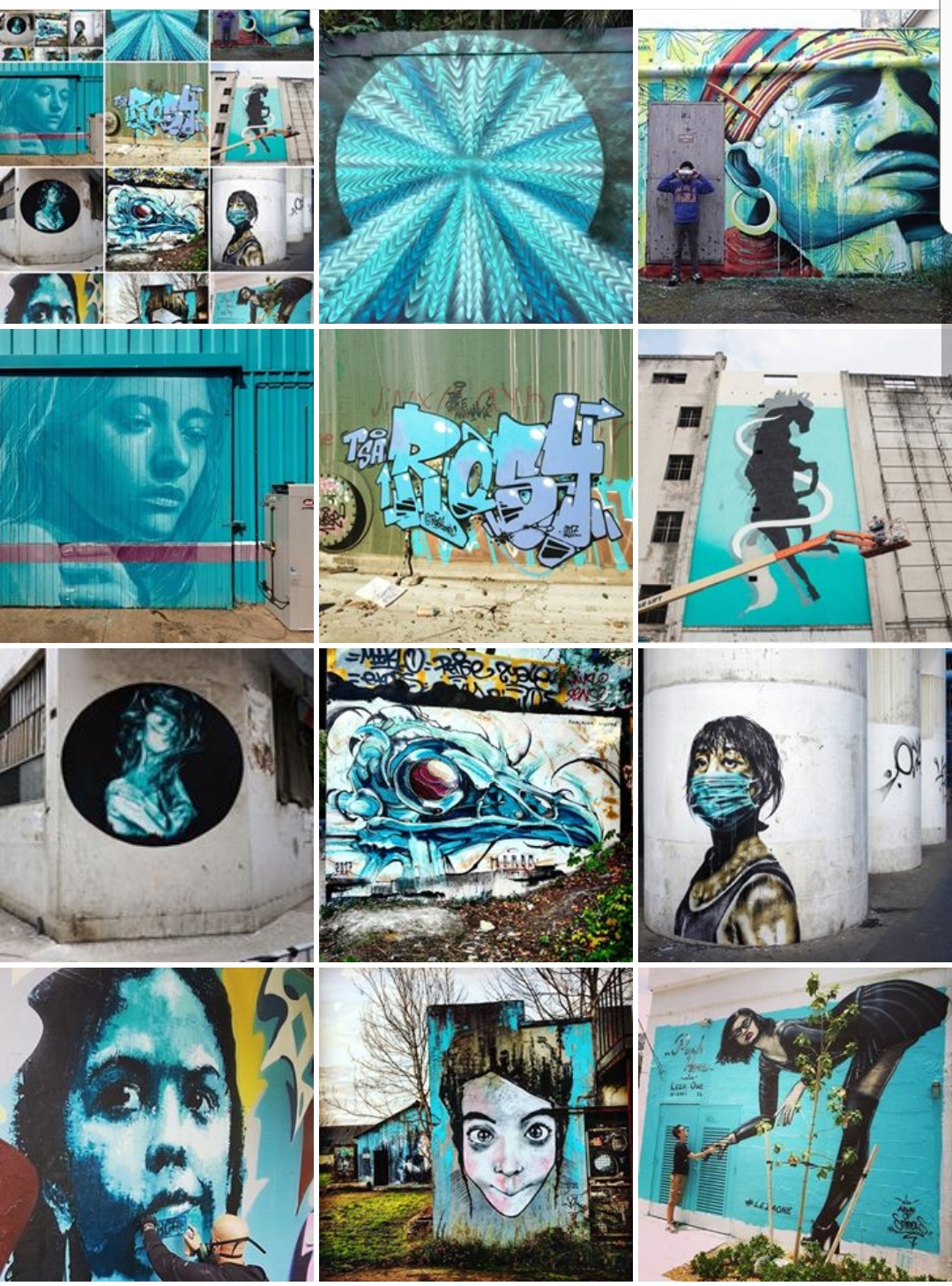 Turquoise ! Street Art Mosaic