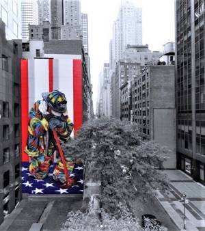Eduardo Kobra /// Hommage aux « Braves » du 9/11, New-York, USA