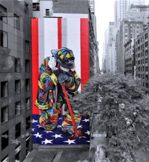 Eduardo Kobra /// Hommage aux « Braves » du 9/11, New-York, USA